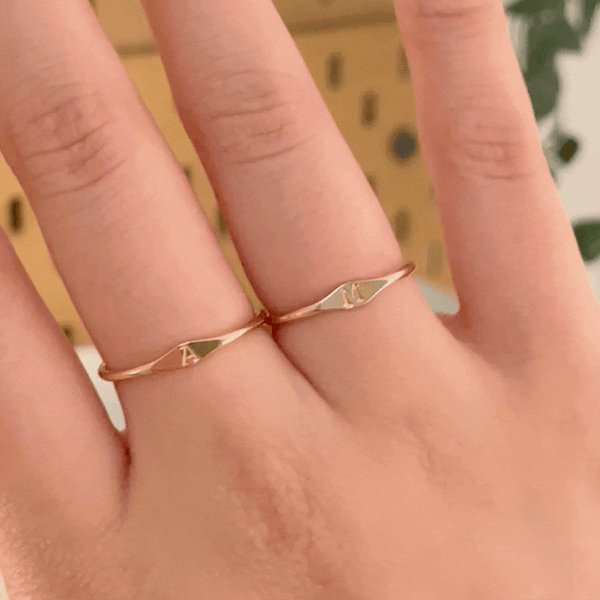 Initial Signet Ring